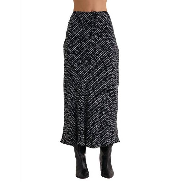 Bella Dahl | Skirts | New Bella Dahl Bias Skirt With Tie Grid Print In ...
